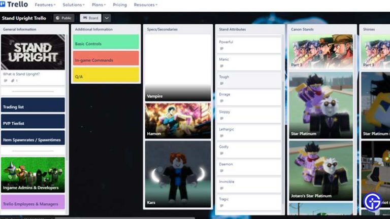 Roblox Stand Upright Rebooted: Links For Trello & Discord Server