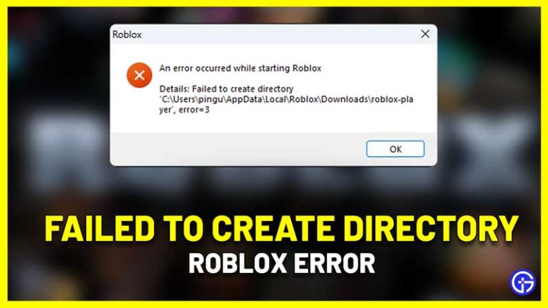 How To Fix Failed To Create Directory Roblox Error (2023)