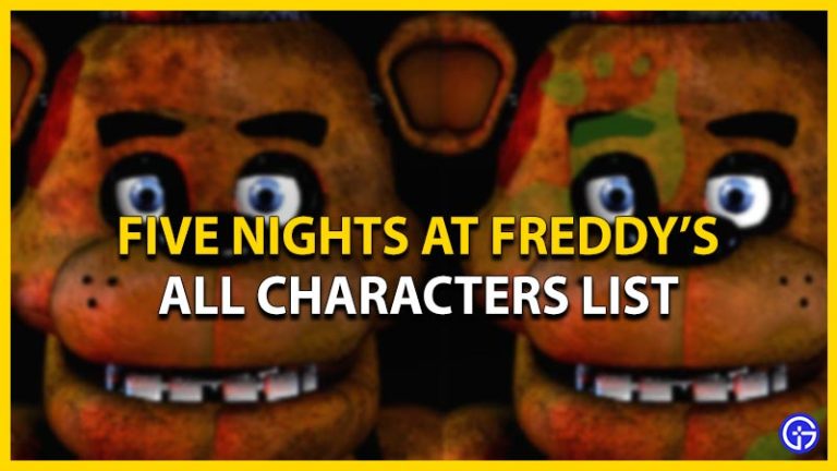 All FNAF Characters List : Animatronics, Bots, & More