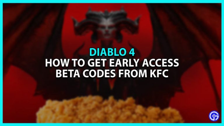 Buy KFC And Get Diablo 4 Early Access Beta Codes