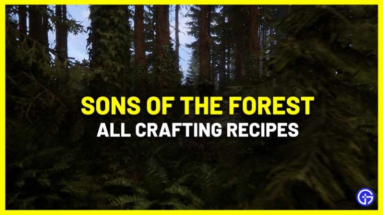 All Sons of the Forest Crafting Recipes List - Gamer Tweak