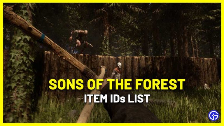 Sons Of The Forest Item IDs Cheat List - Gamer Tweak