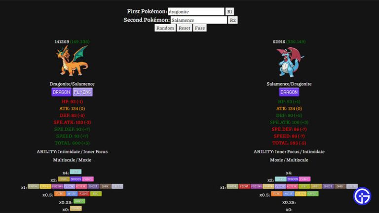 How Pokemon Infinite Fusion Calculator Works - Gamer Tweak