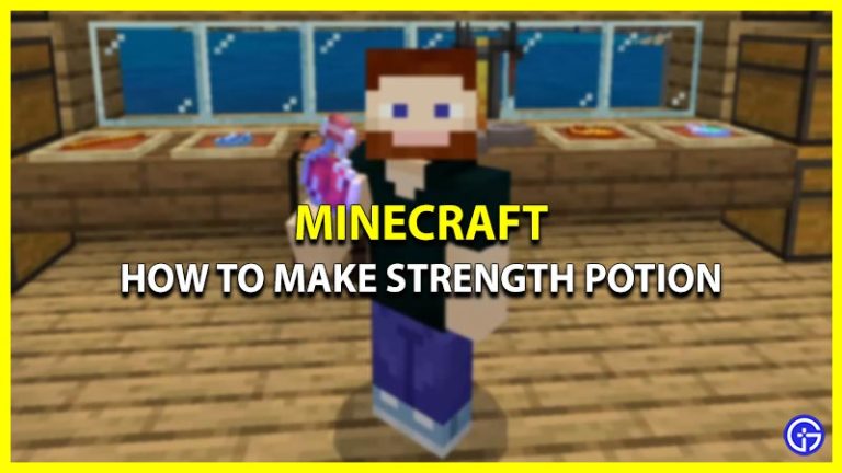 Minecraft Strength Potion Recipe Crafting Guide (3 Minutes Buff)
