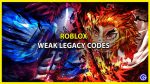 Weak Legacy Codes Roblox (June 2023) - Gamer Tweak