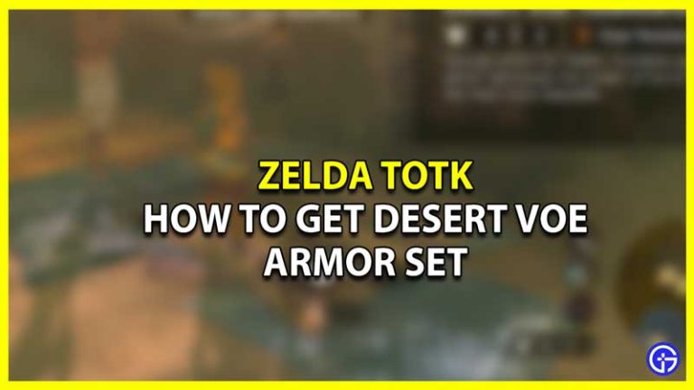 Zelda Tears Of The Kingdom Desert Voe Armor Set Location