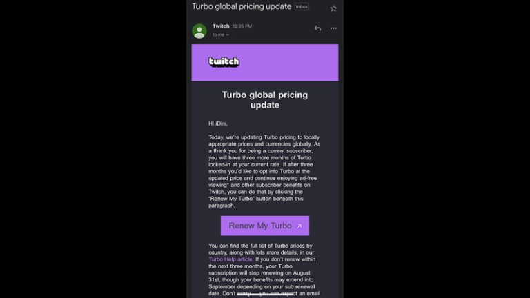 Twitch Turbo Price Change - Monthly Subscriptions Get Expensive