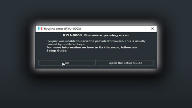 How To Fix Firmware Parsing Error In Ryujinx (RYU 0003) How To Fix Firmware Parsing Error In Ryujinx (RYU 0003)