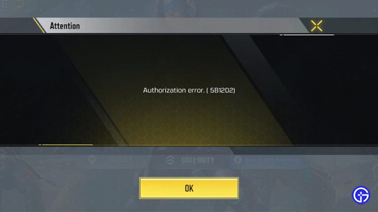 Call Of Duty Mobile Authorization Error 5B1202: How To Fix