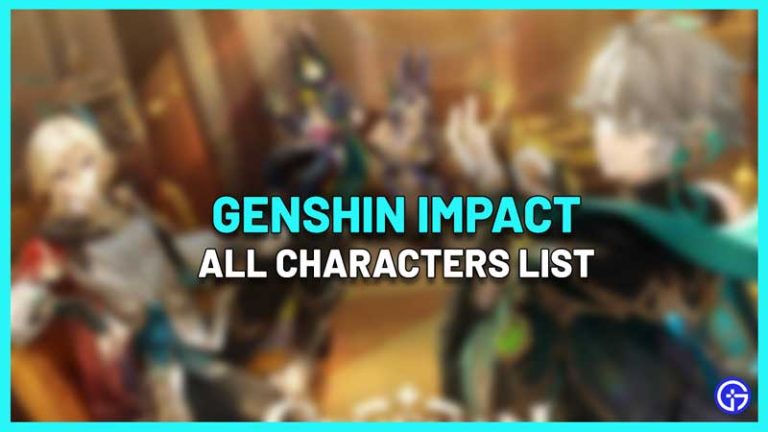 Genshin Impact All Characters Name List - Male & Female