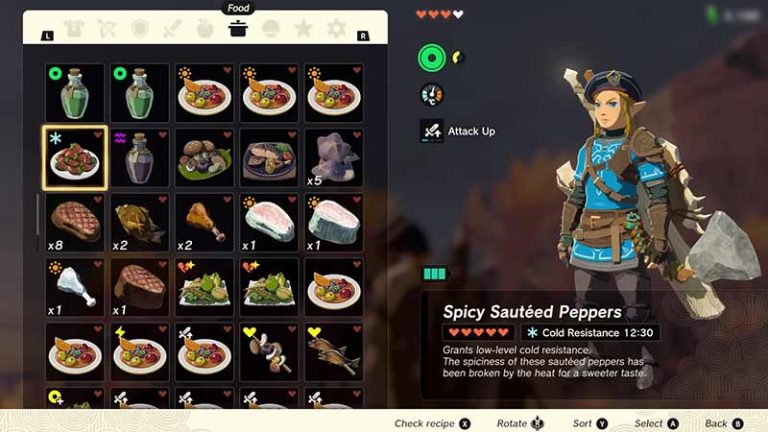 Zelda TOTK Cooking Recipes List - Gamer Tweak