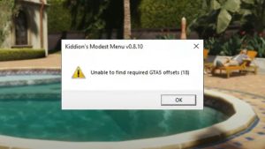 Fix Unable To Find Required GTA5 Offsets Error (Kiddions Mod)