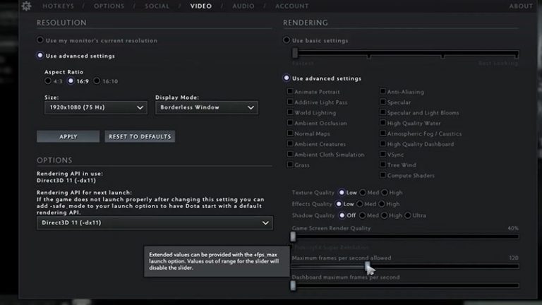 Best Dota 2 Settings For Low-End PC (Lag Fix & Max FPS)