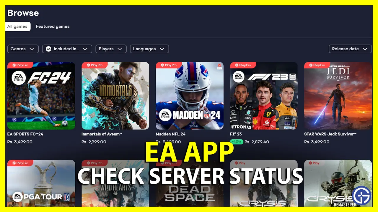 Is EA App Down? How To Check EA Server Status - Gamer Tweak