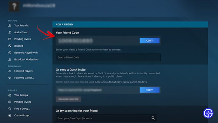 How To Find Your Friend Code On Steam (Add Friends)