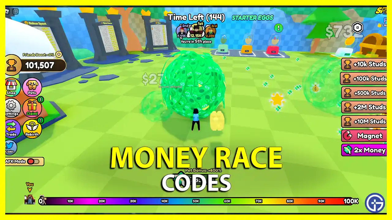 Roblox Money Race Codes (May 2024) - Free Studs!