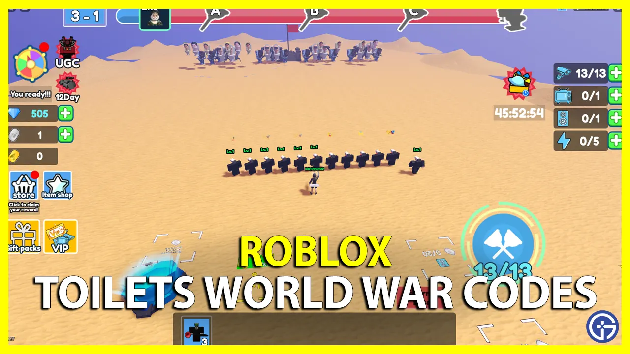 Toilets World War Codes