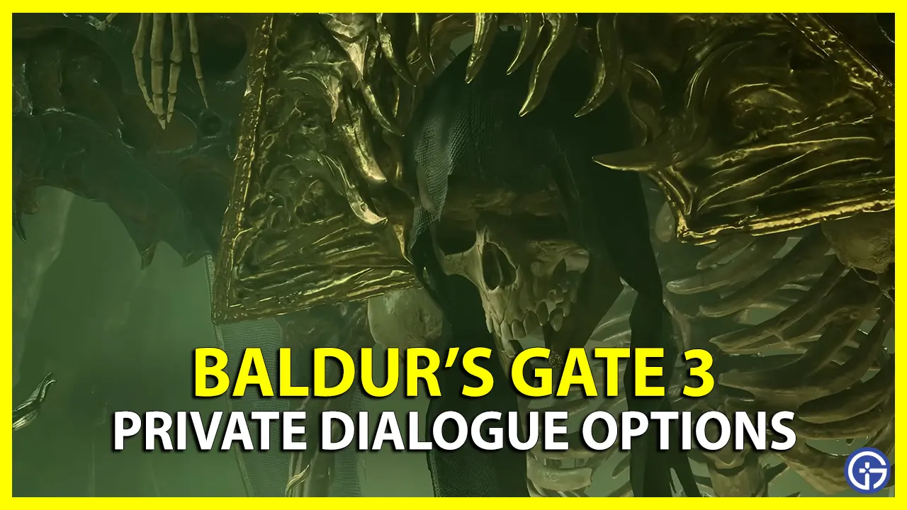 Baldur's Gate 3 Private Dialogue Options Explained - Gamer Tweak