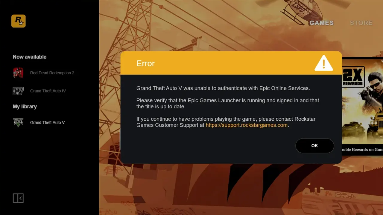 GTA 5 Authentication Error With Epic Online Services - Fix GTA 5 Authentication Error With Epic Online Services - Fix