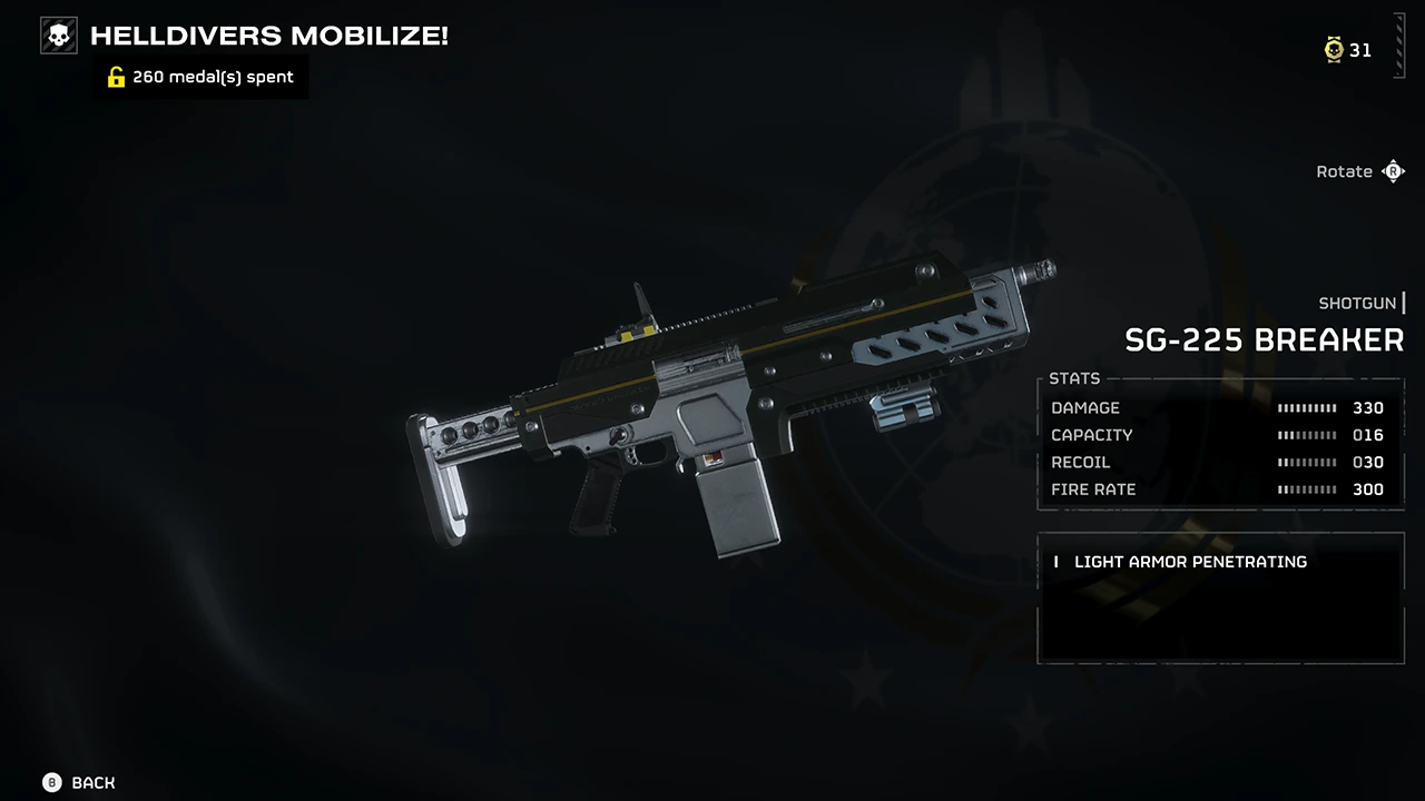 Helldivers 2: How To Unlock SG 225 Breaker