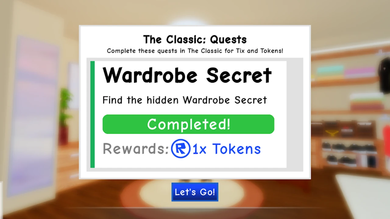 How to Complete Wardrobe Secret Quest in Roblox The Classic