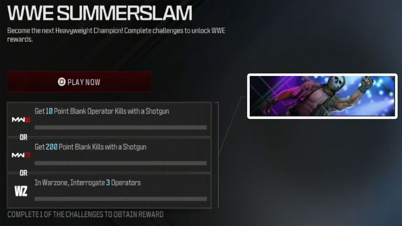 How To Unlock WWE Summerslam Rewards In MW3