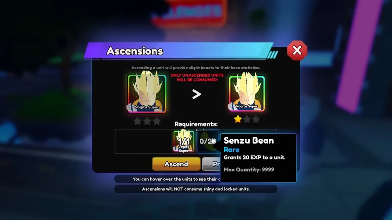 How to Ascend Units in Anime Vanguards - Gamer Tweak