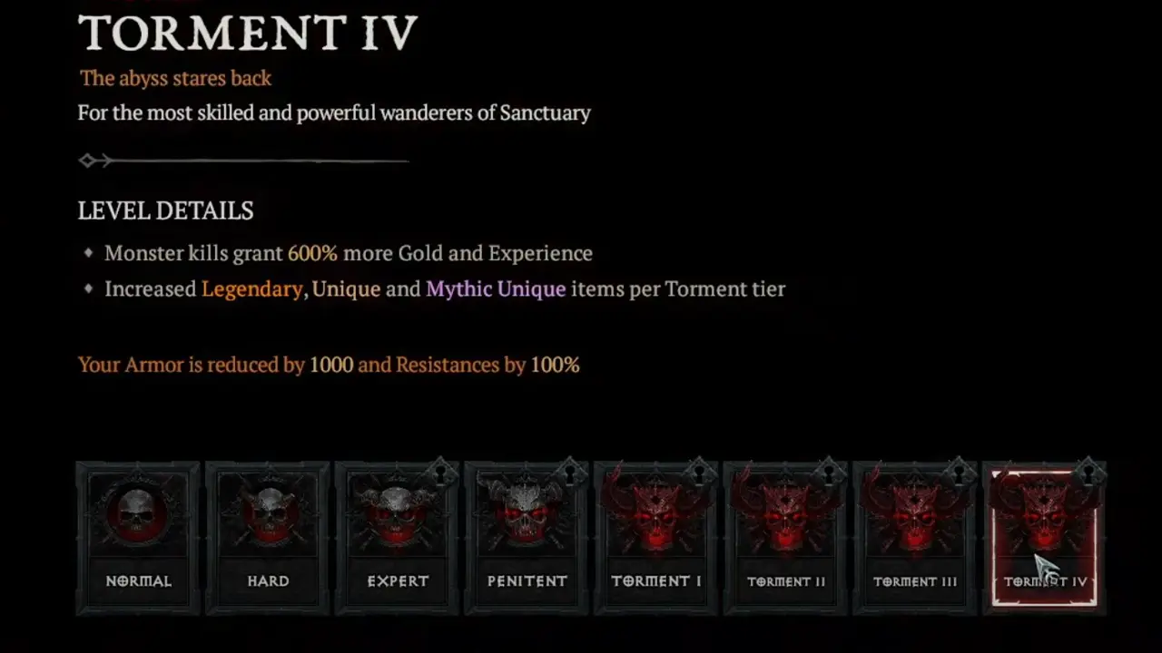 How to Unlock Torment Difficulties in Diablo 4