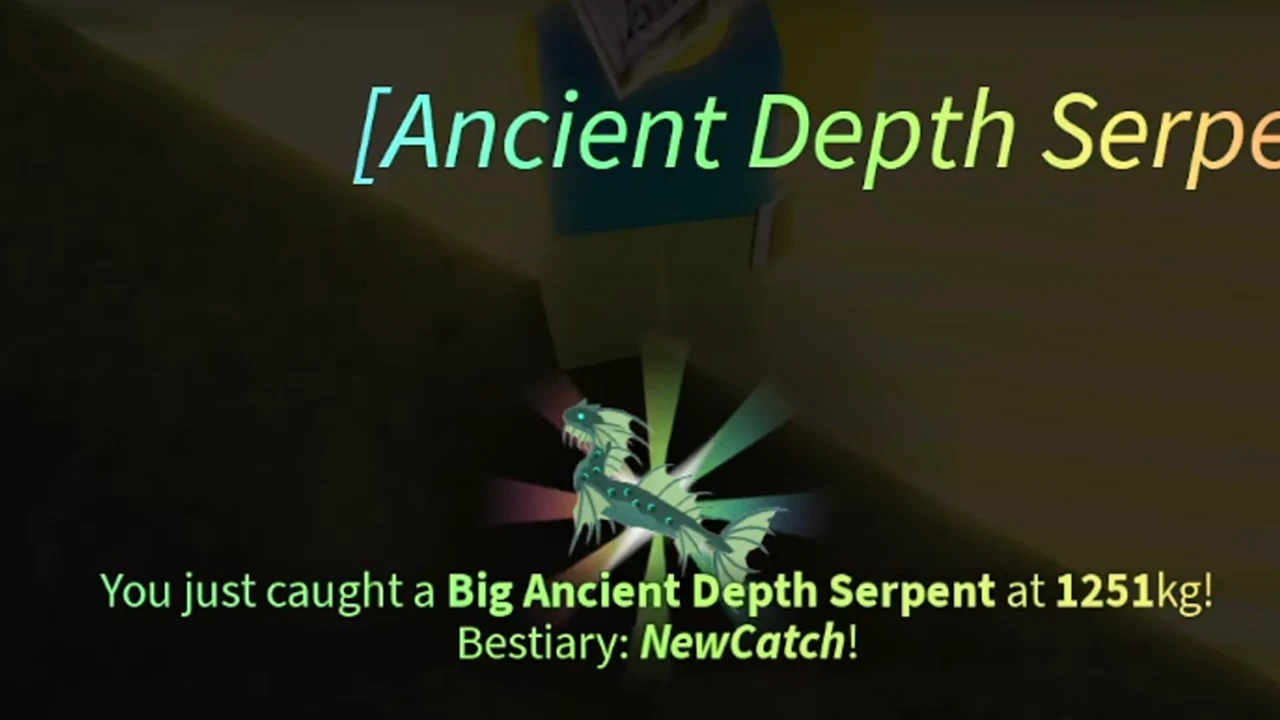How to Catch Ancient Depth Serpent in Fisch (Exotic Rarity)