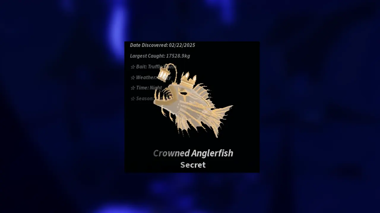 How to Get Secret Crowned Anglerfish in Fisch - Gamer Tweak