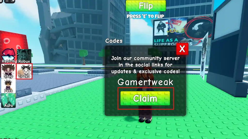 Choso Flipping Experience Codes (April 2026) - Gamer Tweak