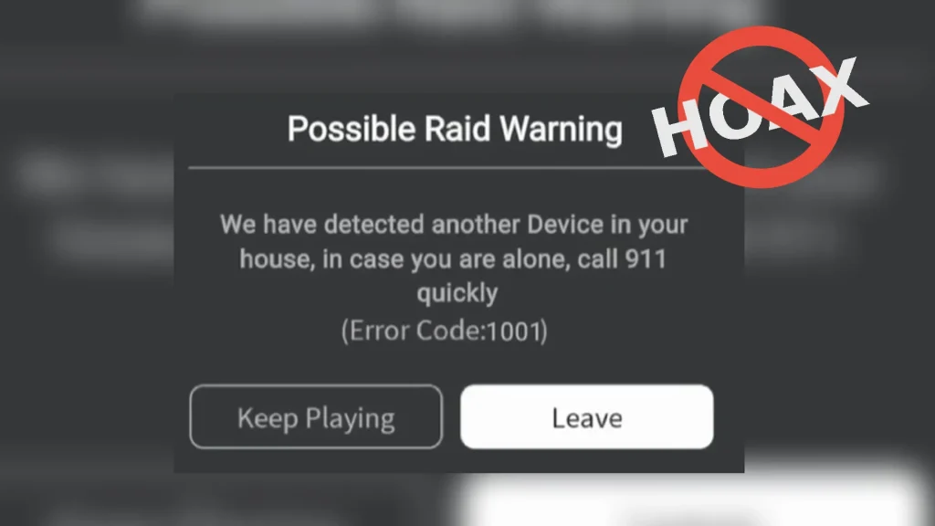 What does Error Code 1001 Mean in Roblox?