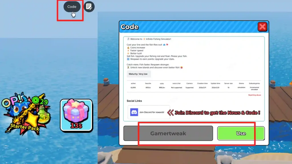 Infinite Fishing Simulator Codes (April 2026) - Gamer Tweak